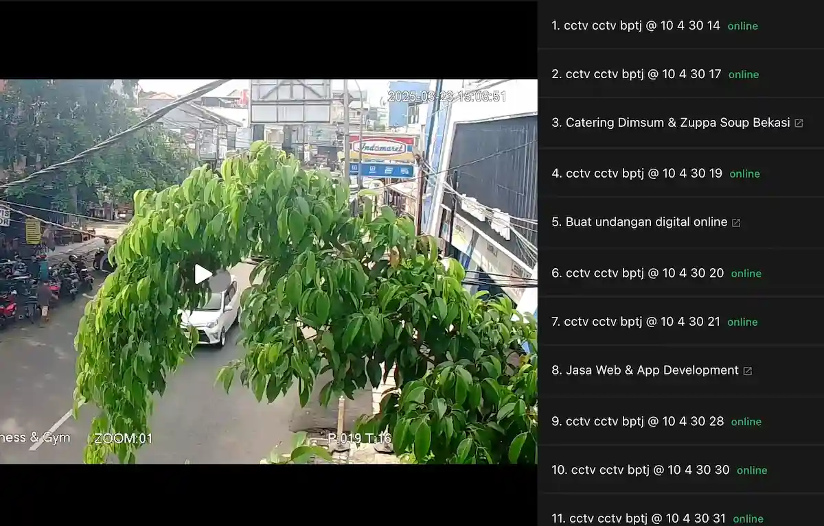 streaming cctv bekasi kota online